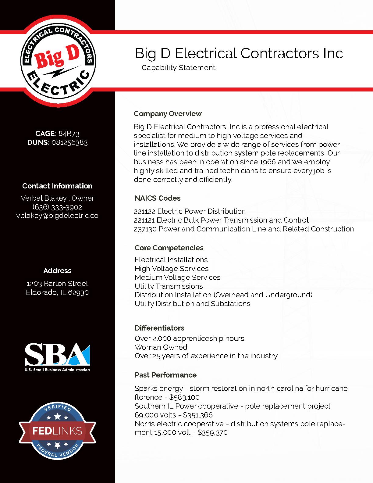 Big D Electrical Contractors, Inc