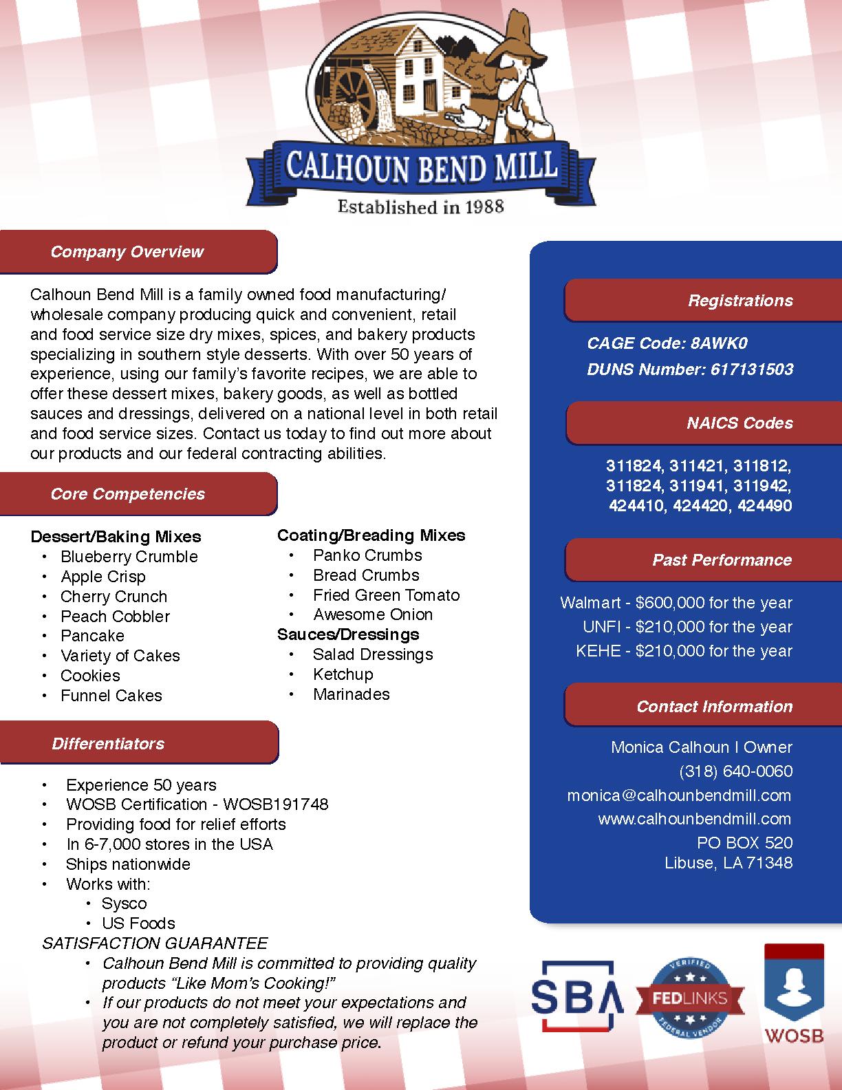 Calhoun Bend Mill Inc.