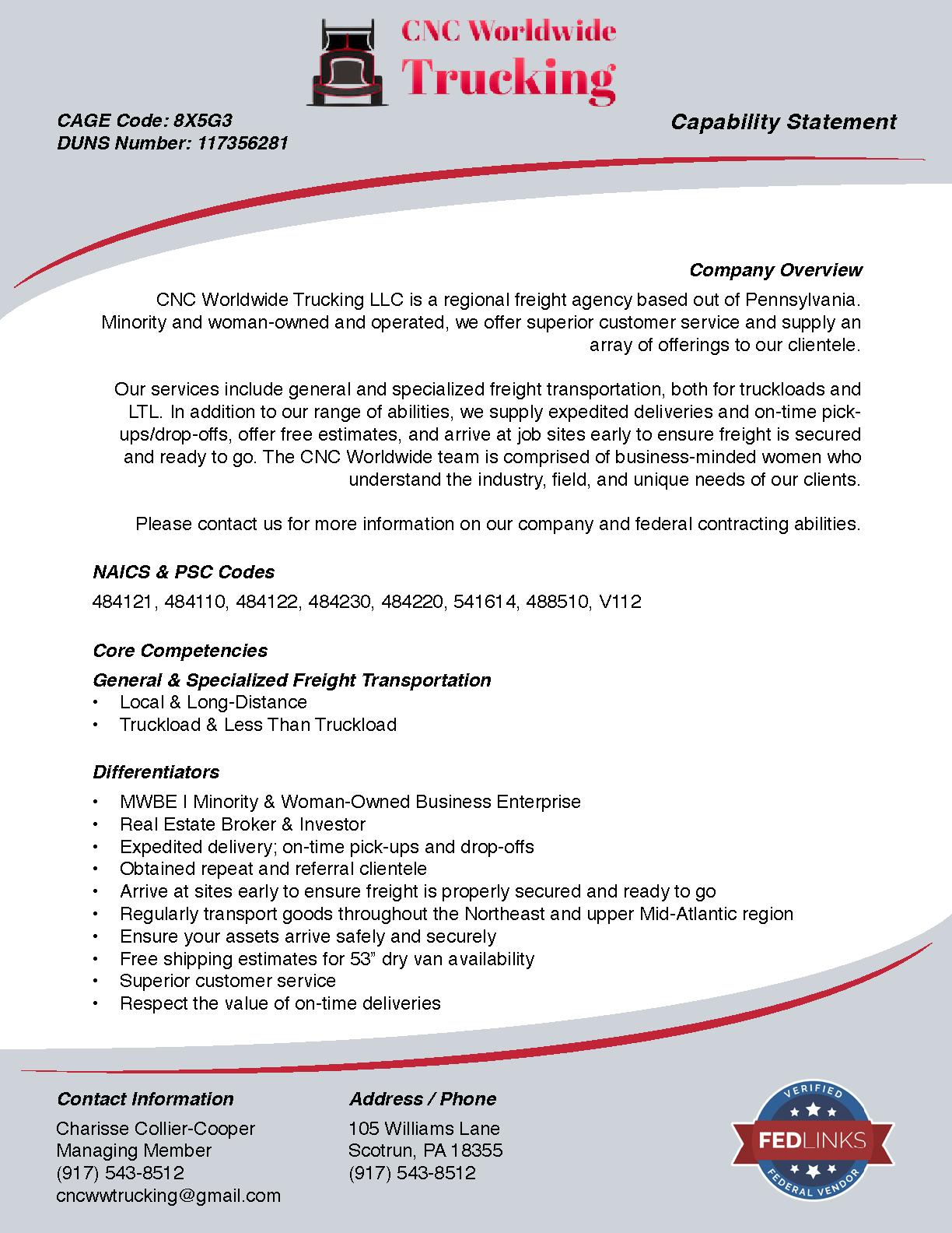 CNC Worldwide Trucking LLC